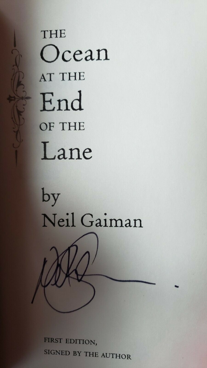 SIGNED The Ocean at the End of the Lane by Neil Gaiman 2013 1st Edition ...